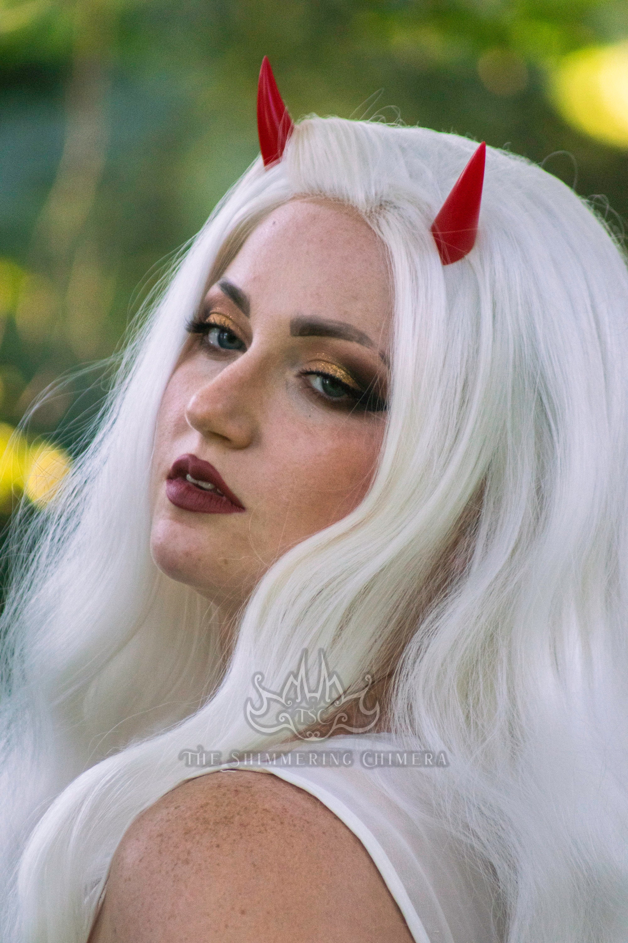 Red Resin Cast Chibi Horns Oni / Demon / Devil / Dragon / - Etsy