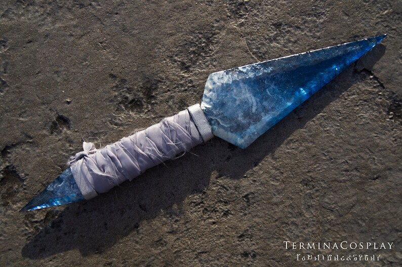 Transluscent Ice Blue Frosted Prop Dagger for Fantasy | Etsy