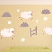 Lamb Over the Moon Wall Decal, Sheep Jumping Over Moon, Clouds Decal ...