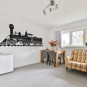 Steam Locomotive Wall Decal, Classic Train, Railroad Decor, Train Wall ...