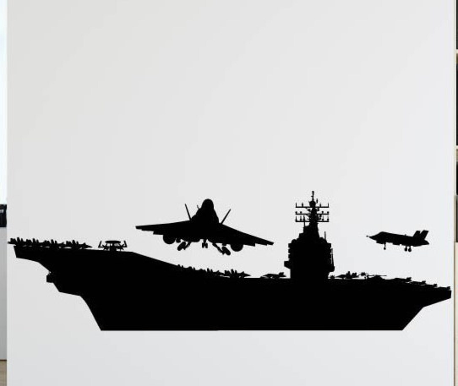 US Navy Wall Decal Aircraft Carrier Decal American Fighter - Etsy