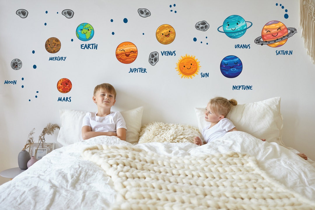 Solar System Wall Decal, Planets Wall Decal, Sun, Nursery Wall Decal ...
