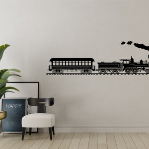 Train Wall Decal, Locomotive Railroad Decal, Wall Decal Train Engine ...