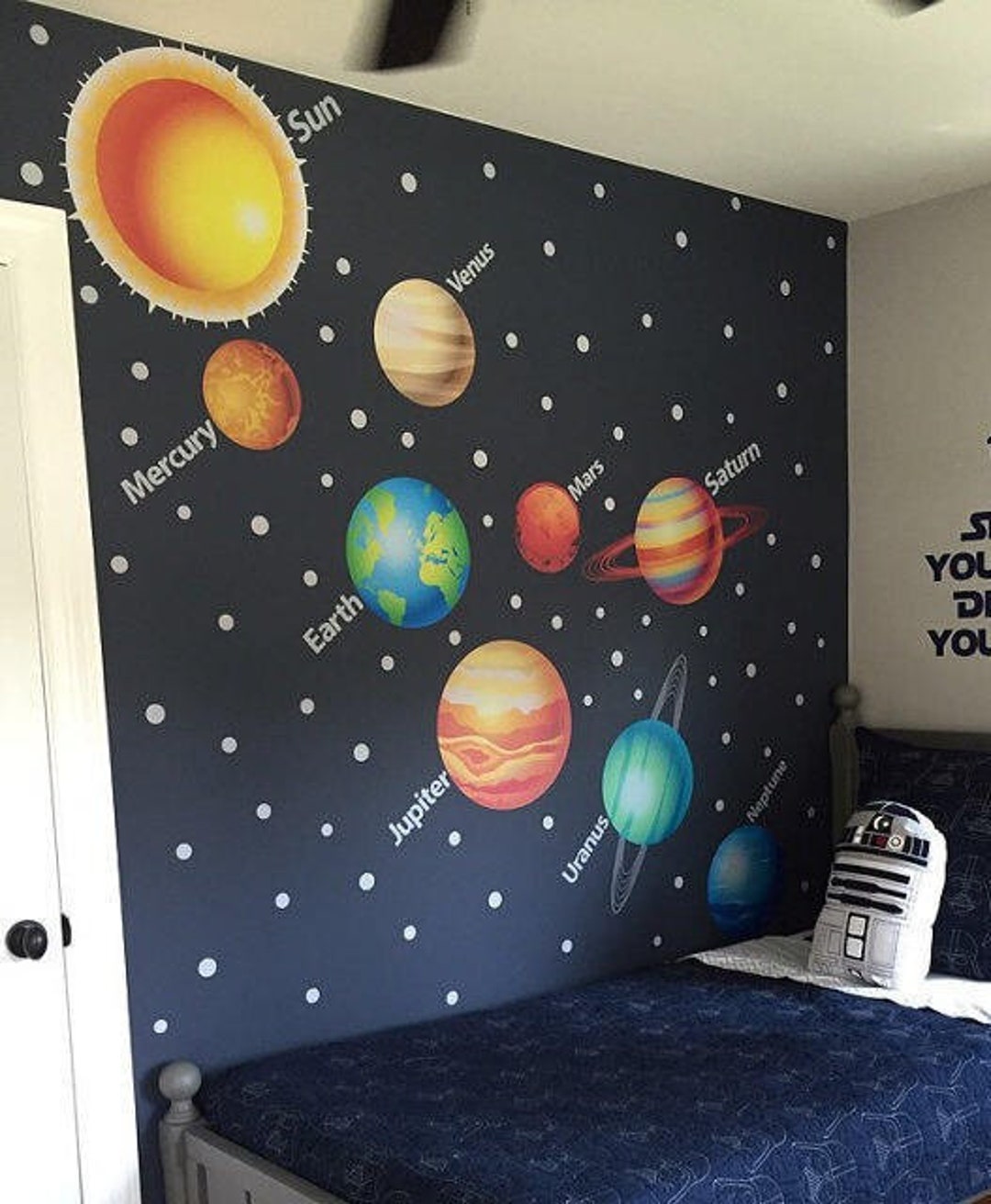 Solar System Fabric Wall Decal Wall Decal With Outer Space - Etsy