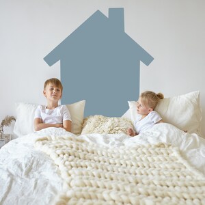 Big House Wall Decal Home Headboard Color Block, Peel and Stick Durable ...