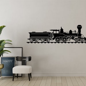 Train Wall Decal, Locomotive, Rail Road Wall Decal, Train Wall Sticker ...