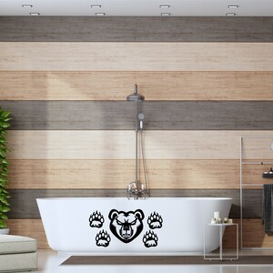 Bear With Claws Bathtub Non-skid Decal, Anti Skid Film for Slippery ...