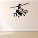 Apache Helicopter Wall Decal, Fighter Helicopter Wall Decal, Military ...