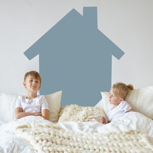 Big House Wall Decal Home Headboard Color Block, Peel and Stick Durable ...