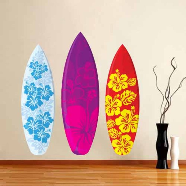 Surfboard Wall Decal - Etsy