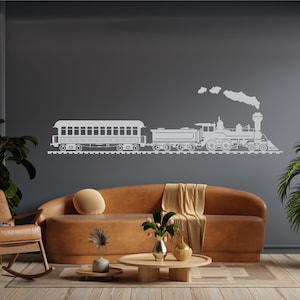 Train Wall Decal, Locomotive Railroad Decal, Wall Decal Train Engine ...
