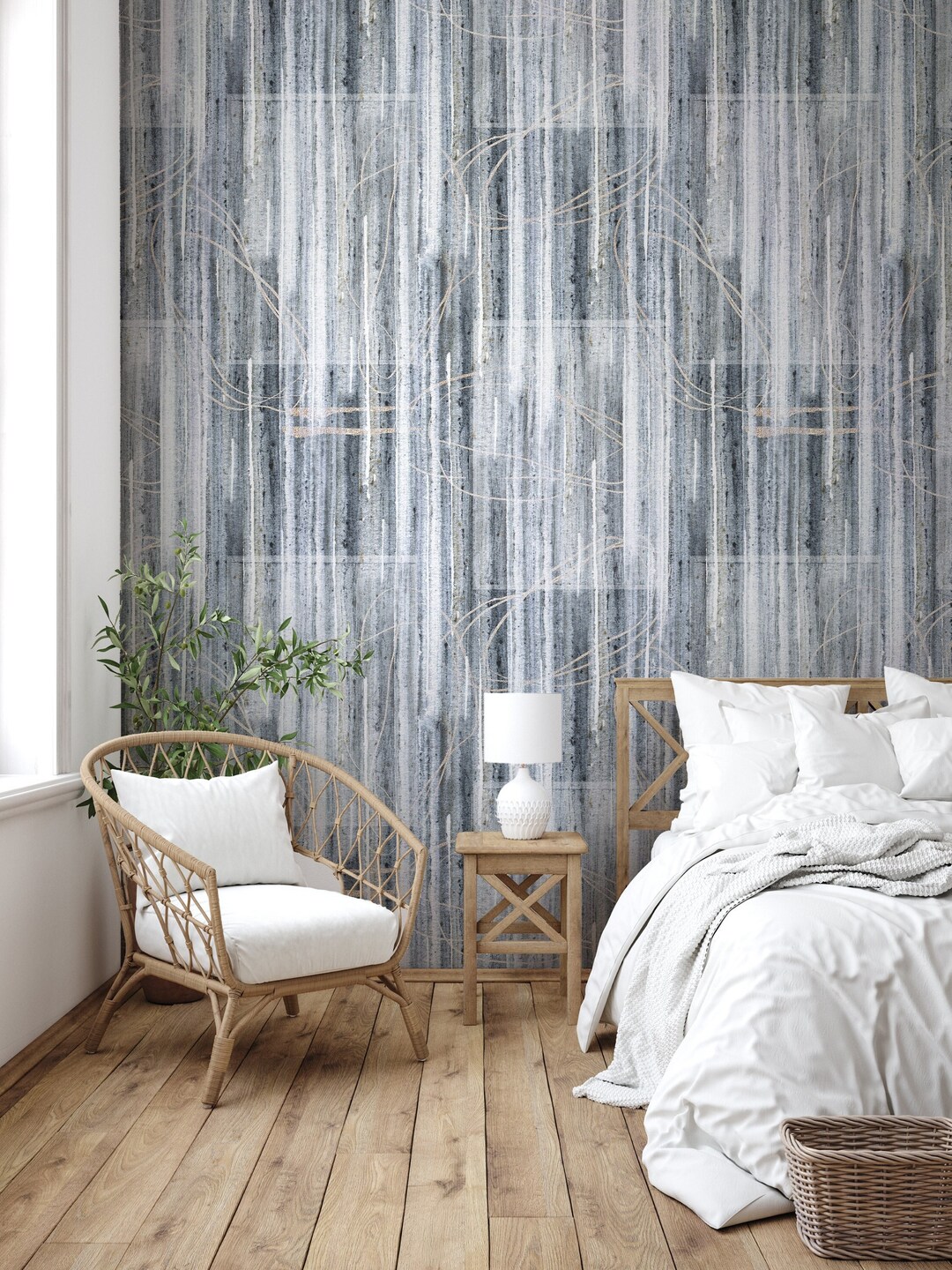 Abstract Wallpaper Peel and Stick Fabric, Abstract Pattern Nordic Print ...