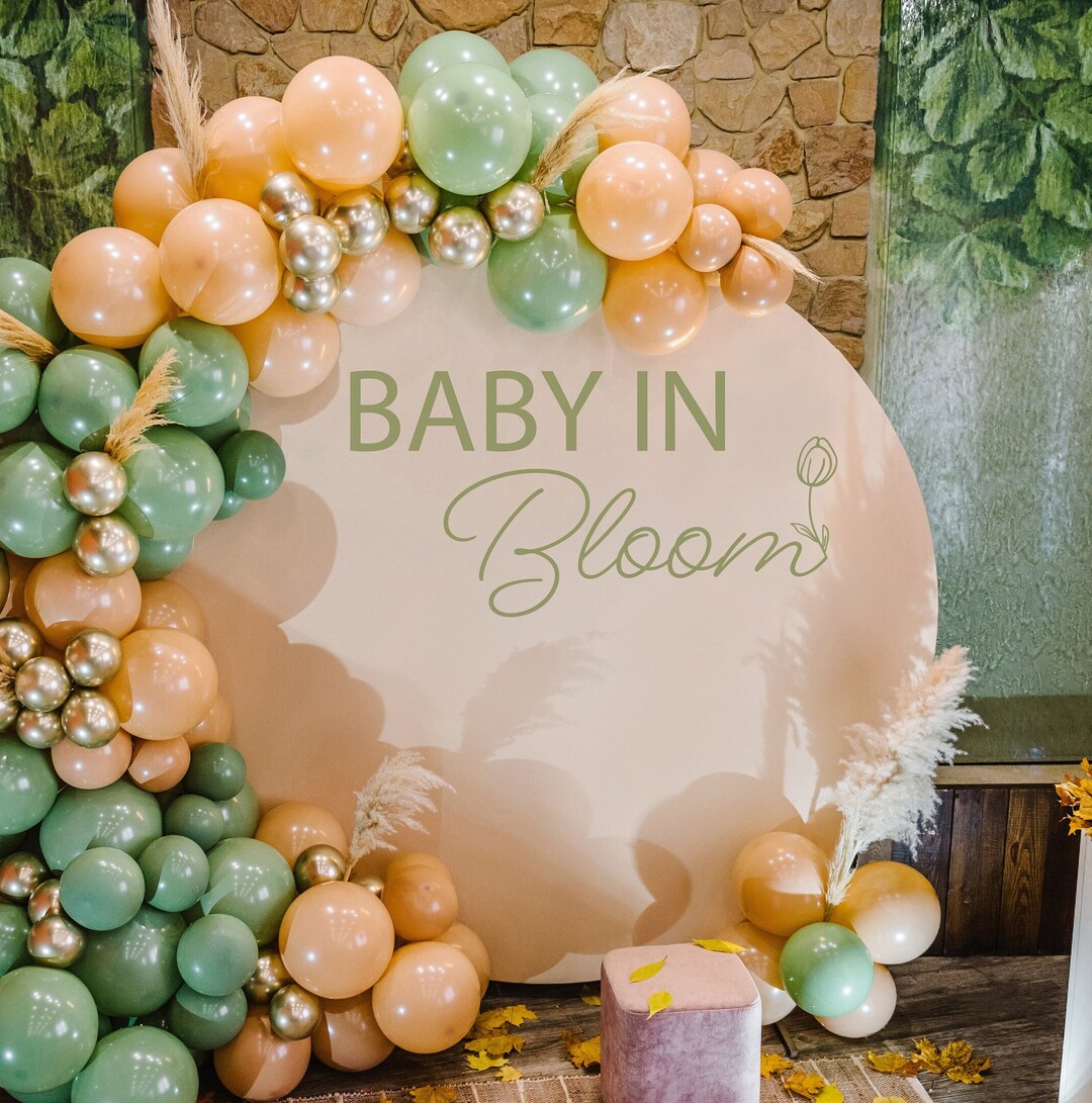 Baby in Bloom Baby Shower Party Decal Sign, Gender Reveal Girl or Boy ...