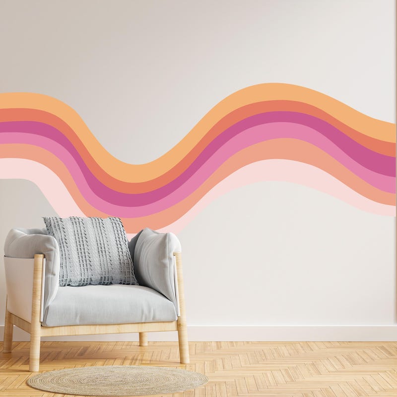 Retro Wall Decal - Etsy