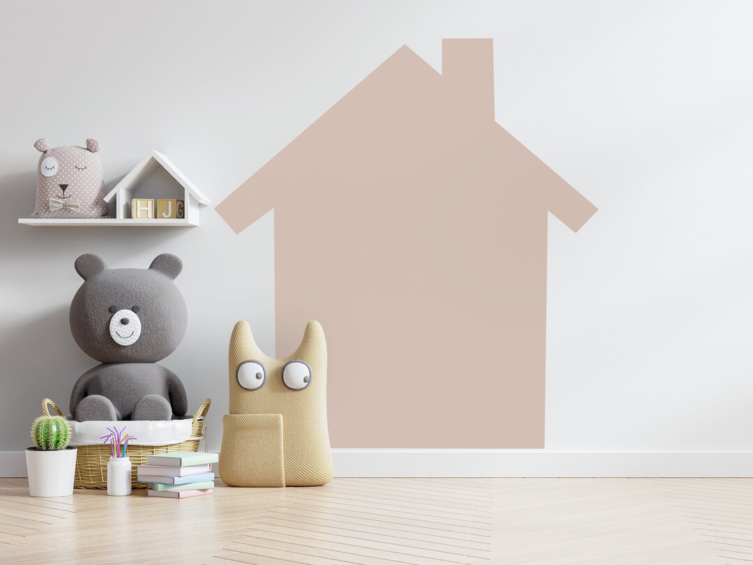 Big House Wall Decal Home Headboard Color Block, Peel and Stick Durable ...