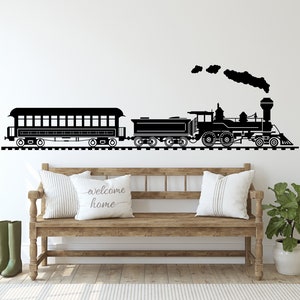 Train Wall Decal, Locomotive Railroad Decal, Wall Decal Train Engine ...