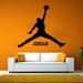 Michael Jordan Wall Decal, Jumpman, Basketball Player Vinyl Wall Decal ...