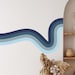 Wavy Retro Stripe Rainbow Wall Decal, Nursery Room Wall Decor, Retro ...