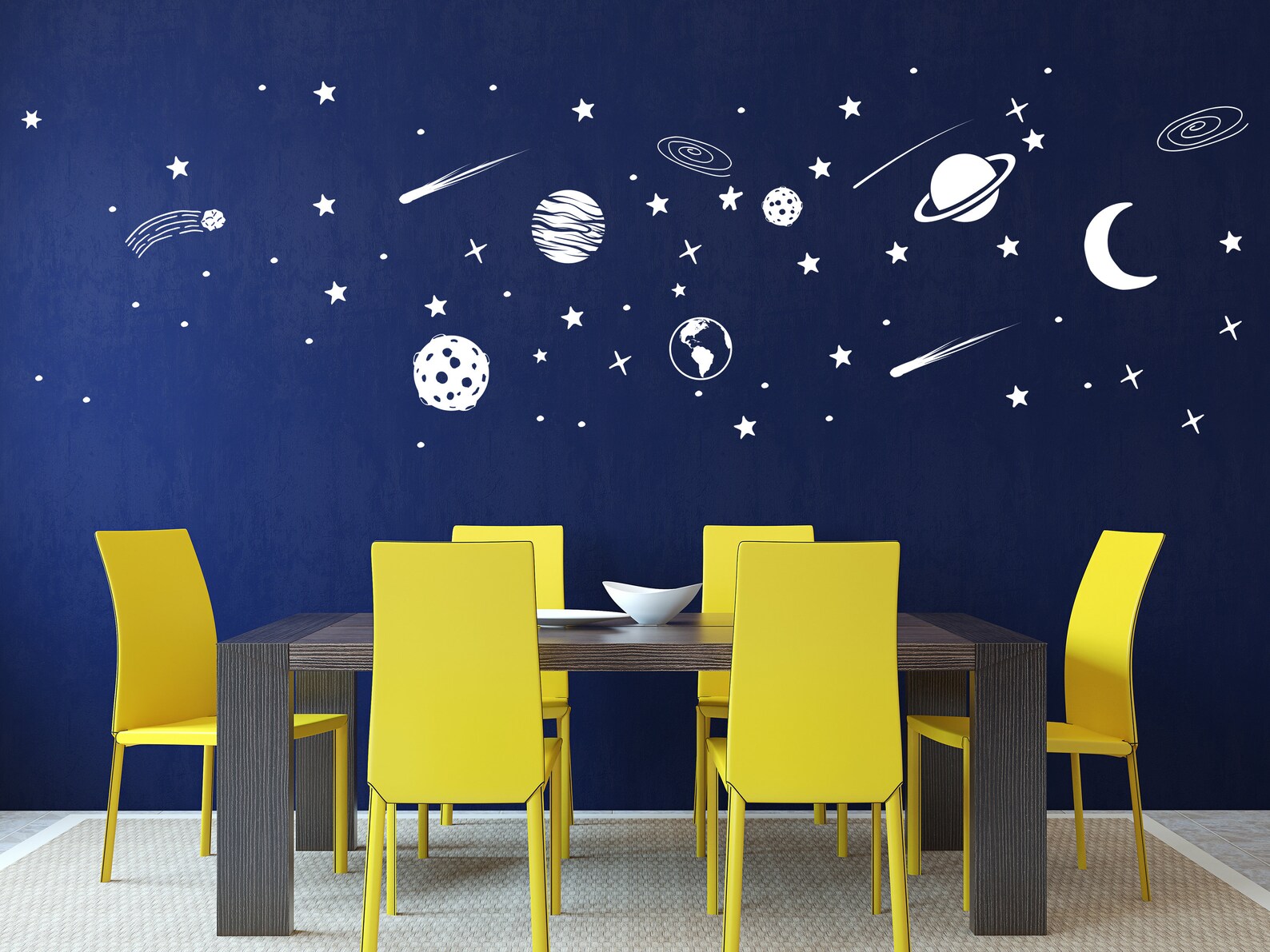 Solar System Wall Decal Space Wall Decals Nursery Wall | Etsy