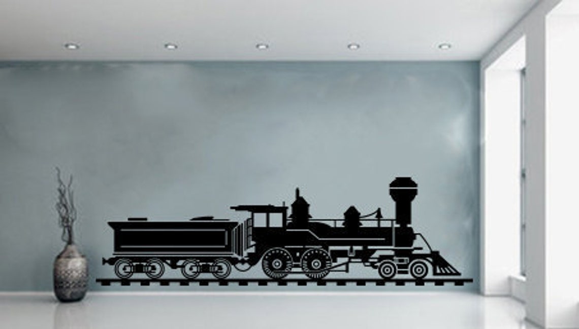 Train Wall Decal Locomotive Rail Road Wall Decal Train Wall - Etsy