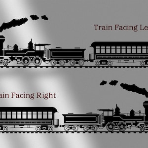 Train Wall Decal, Locomotive Railroad Decal, Wall Decal Train Engine ...
