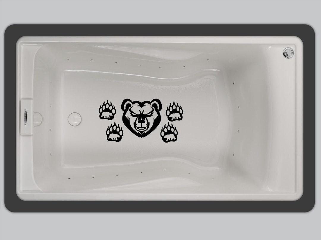 Bear With Claws Bathtub Non-skid Decal, Anti Skid Film for Slippery ...