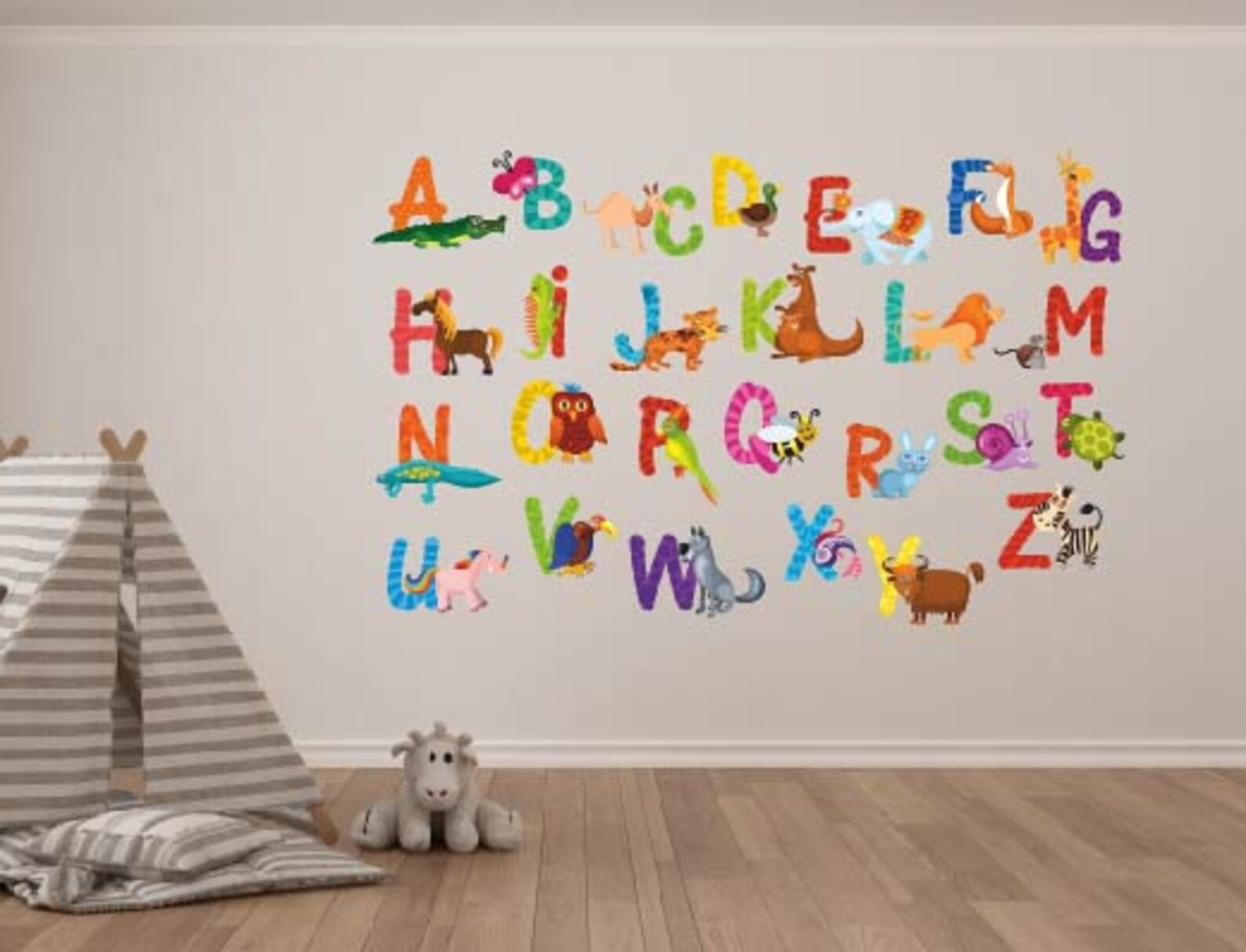 ABC Alphabets Wall Decal for Nursery All 26 Alphabets With - Etsy
