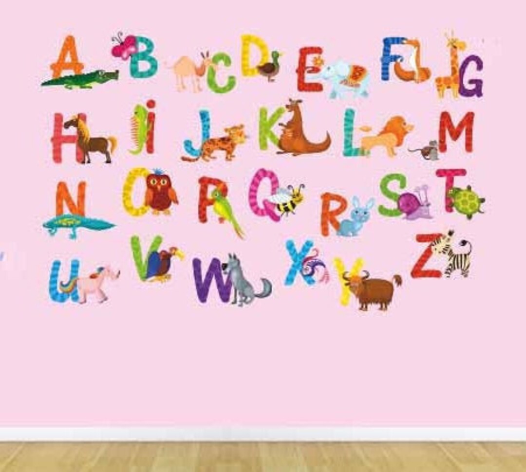 ABC Alphabets Wall Decal for Nursery All 26 Alphabets With - Etsy