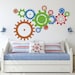 Robot Gears Color Vinyl Wall Decal, Cogs Color Vinyl Wall Decal ...