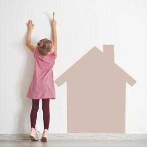 Big House Wall Decal Home Headboard Color Block, Peel and Stick Durable ...