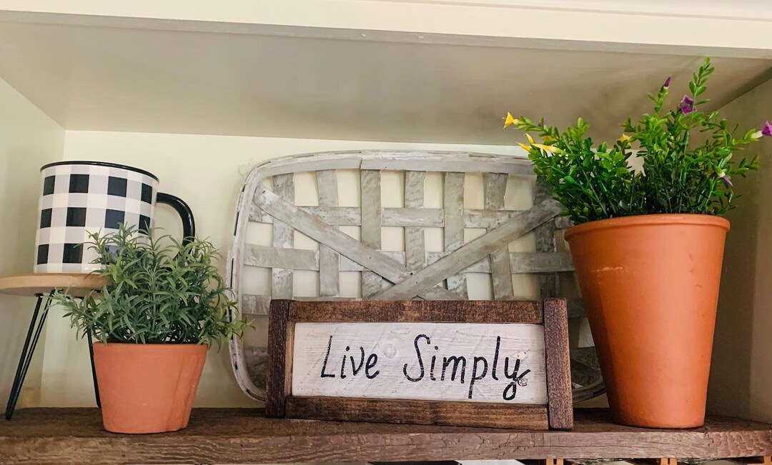 Live Simply Framed Sign - Etsy