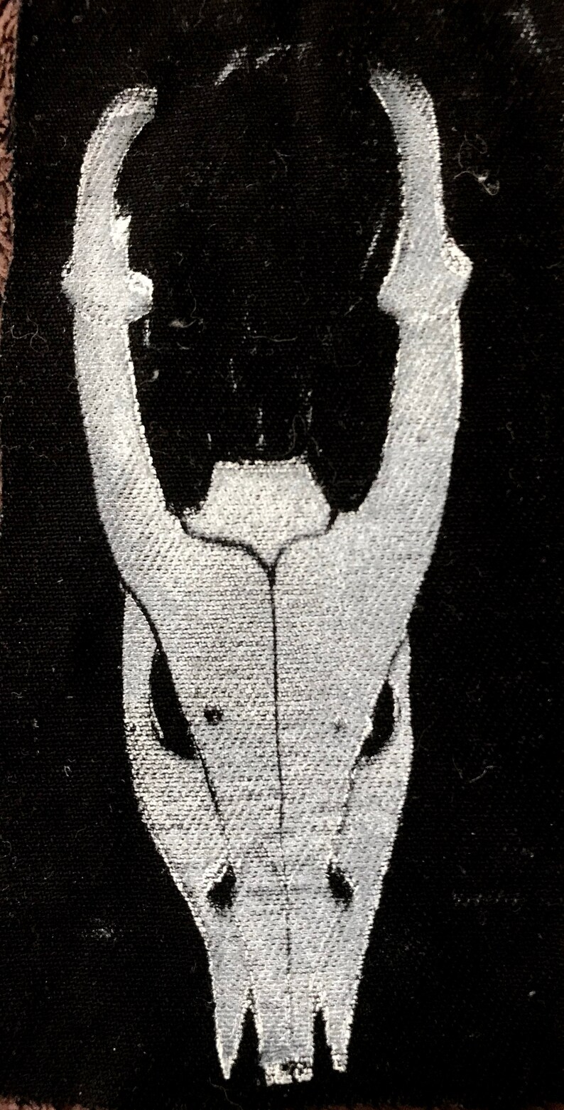 Muntjac Skull Sew on Patch - Etsy