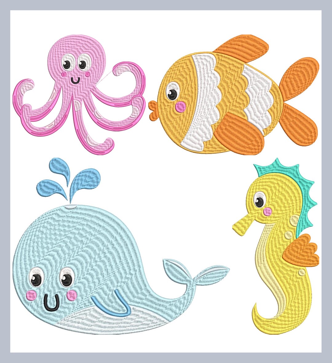 Assorted Ocean Machine Embroidery Design Bundle - Etsy