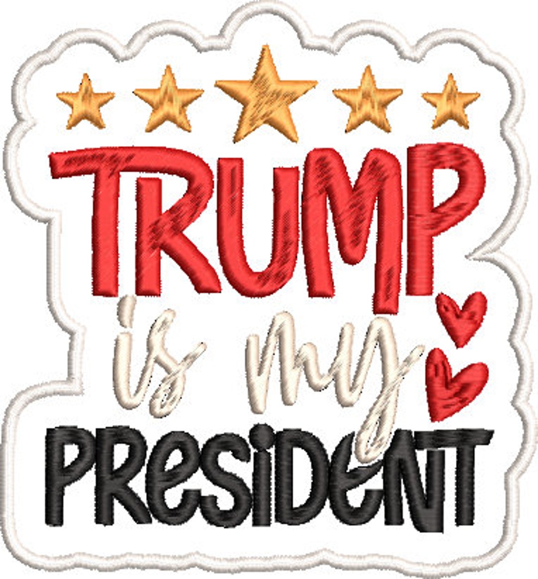 New 2024 Trump Machine Embroidery Design 21 - Etsy