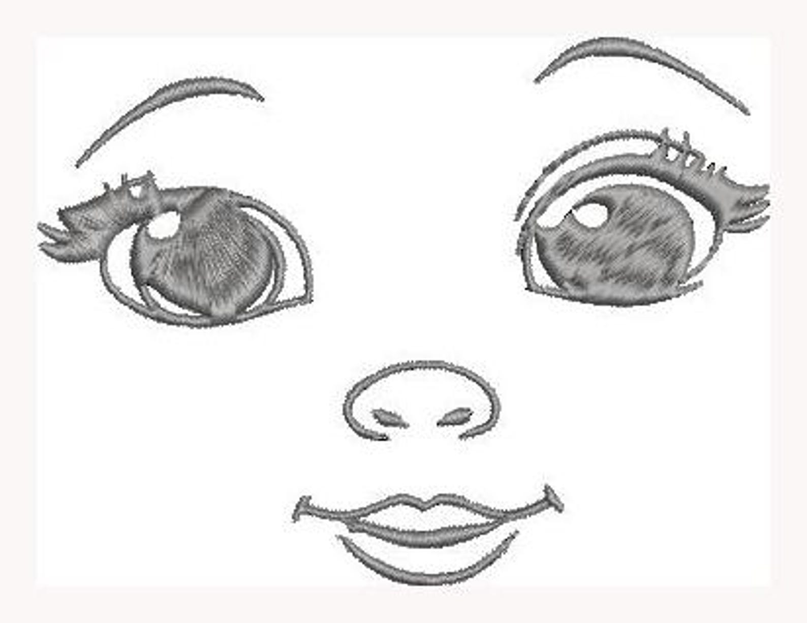 Doll Faces Embroidery Designs Digital Collection for Multiple Machine ...
