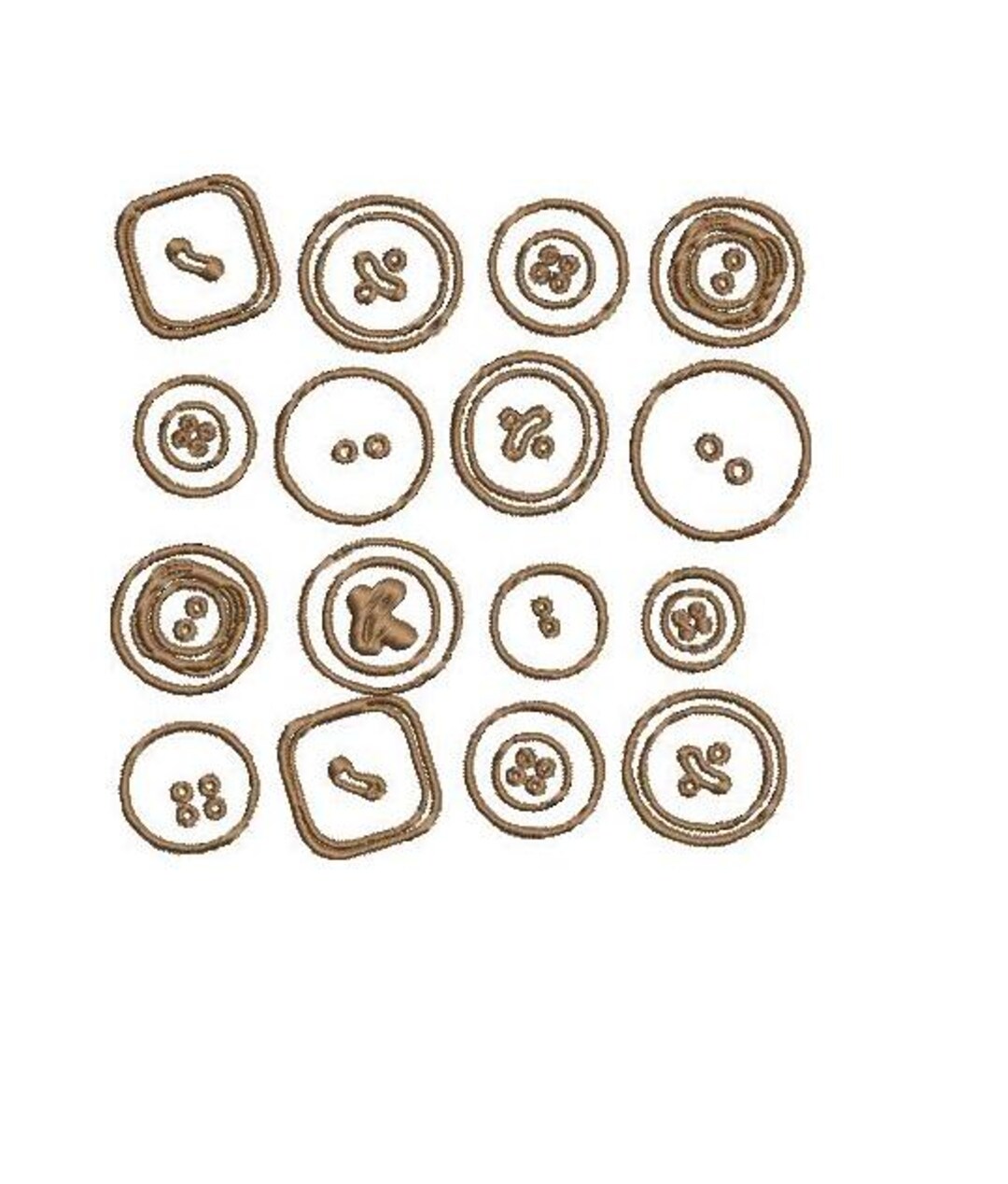 Charming Assorted Buttons Machine Embroidery Design Collection for ...
