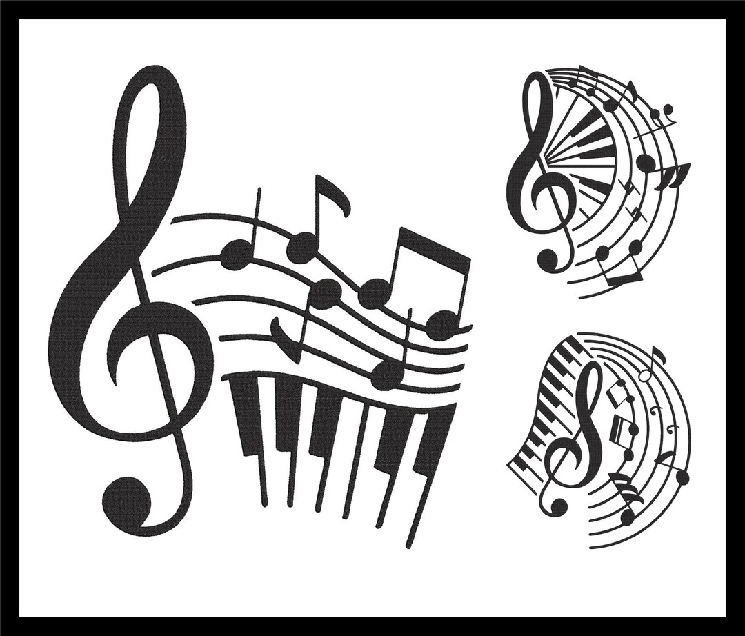 Multi-size Musical Notes Embroidery Designs: Digital Download for ...