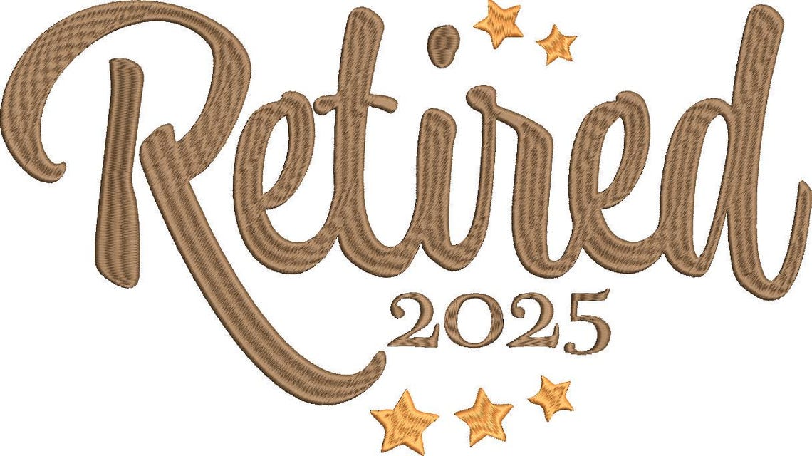 Retirement Embroidery Design Bundle: Digital Sewing Patterns for ...