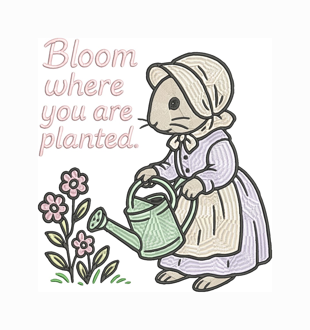 Charming Vintage Storybook Mouse Embroidery Designs for Machine ...
