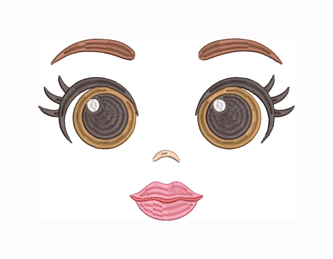 Doll Faces Embroidery Designs Digital Collection for Multiple Machine ...