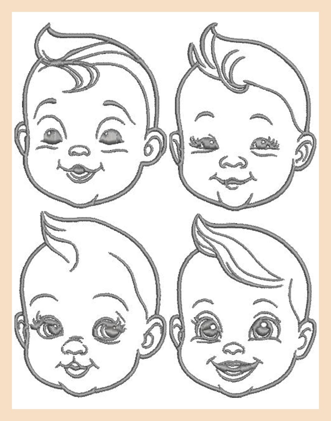 Doll Faces Embroidery Designs: Digital Collection for Multiple Machine ...
