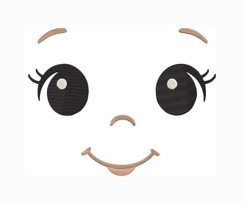 Baby Doll Faces 2 Embroidery Designs Digital Collection for Multiple ...