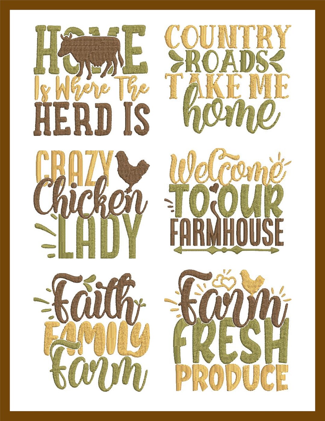Farm Life Machine Embroidery Design Bundle - Etsy