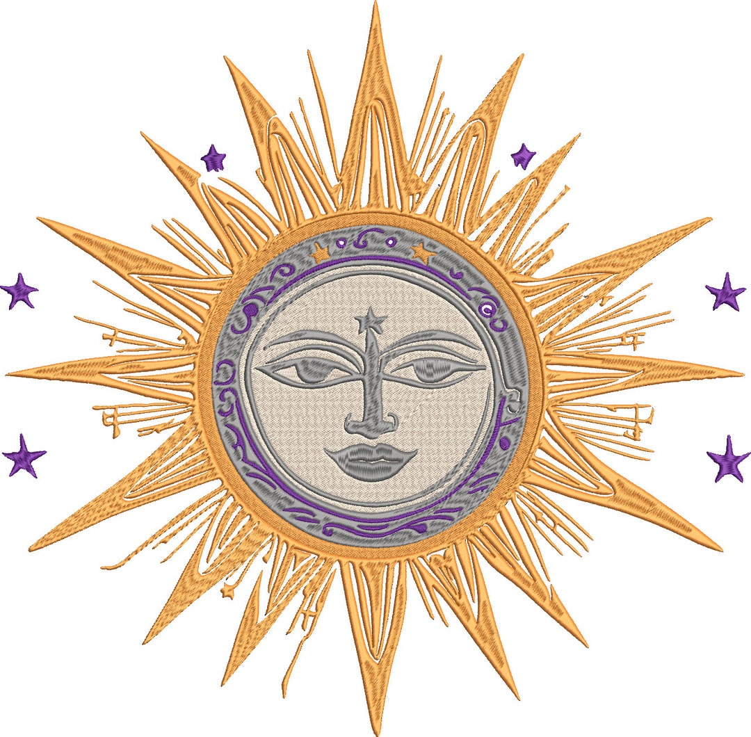 The Sun Machine Embroidery Design 1 - Etsy