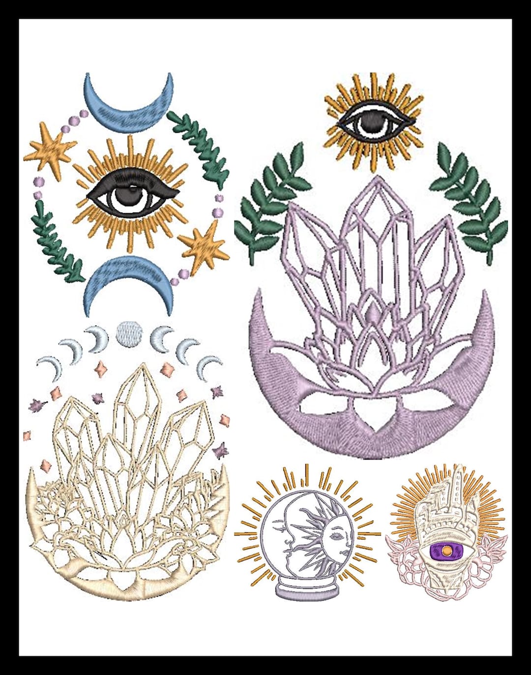 Mystical Embroidery Designs Digital Bundle for Machine Stitching ...