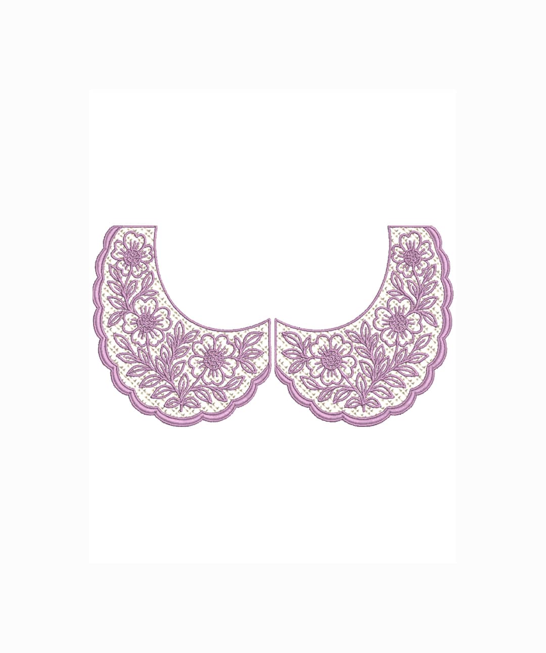 Lace Collar Embroidery Pattern Multi-format Machine Design - Etsy