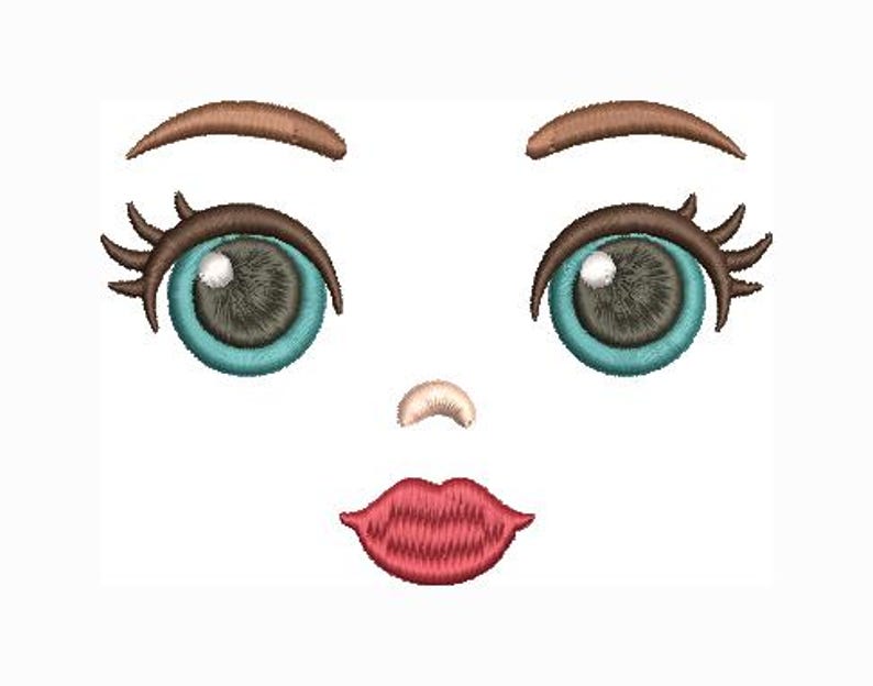 Doll Faces Embroidery Designs Digital Collection for Multiple Machine ...