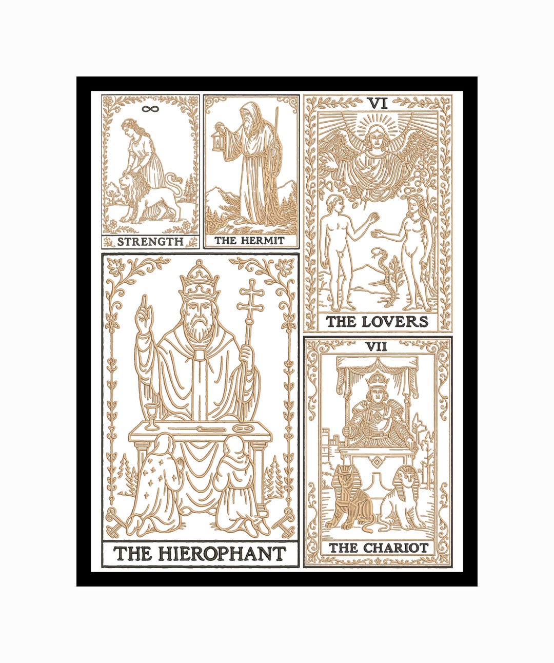 Tarot Embroidery Designs: Machine Stitching Set for Divination ...