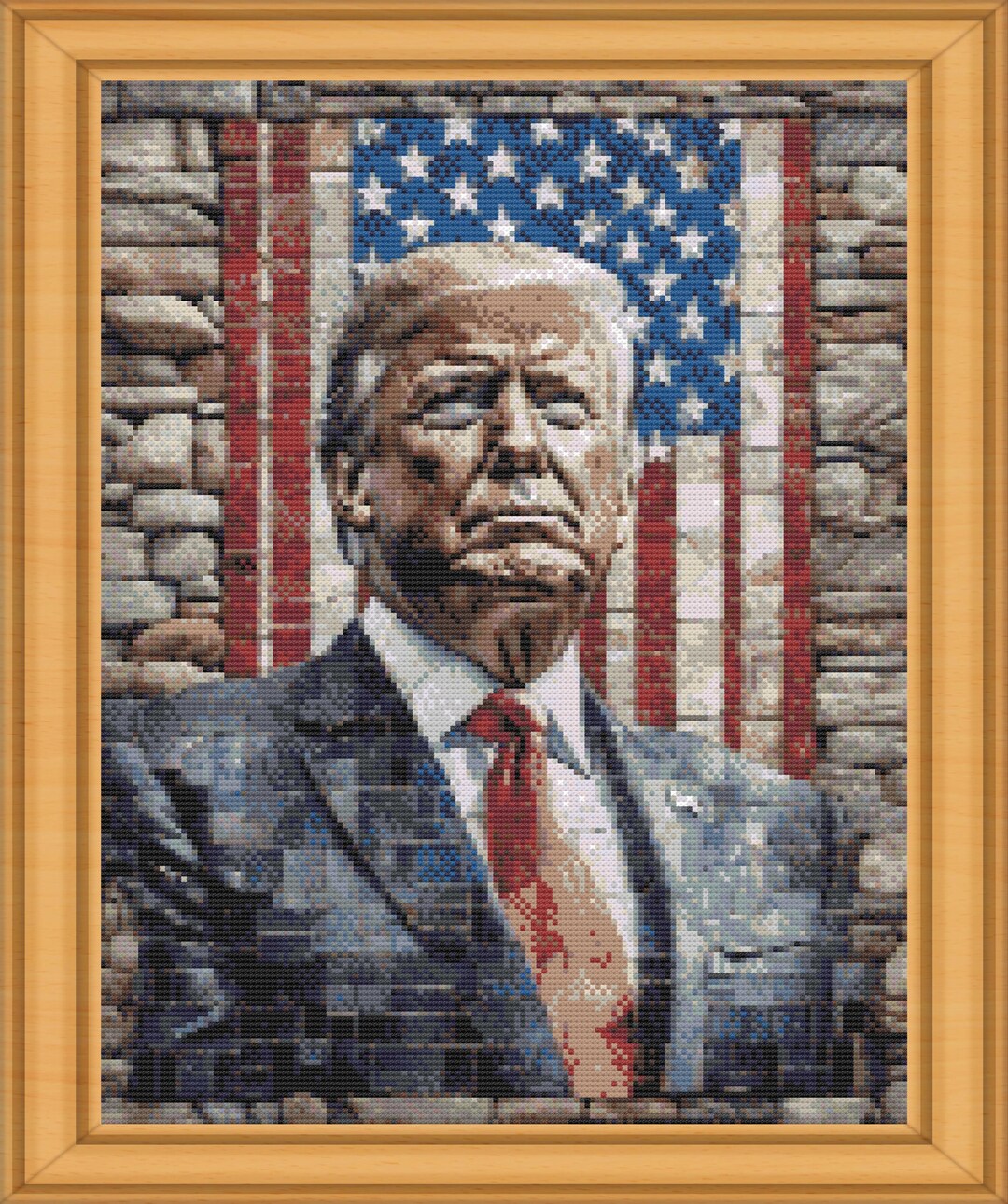 2025 MAGA Cross Stitch Pattern: Patriotic Needlework Design for Trump ...