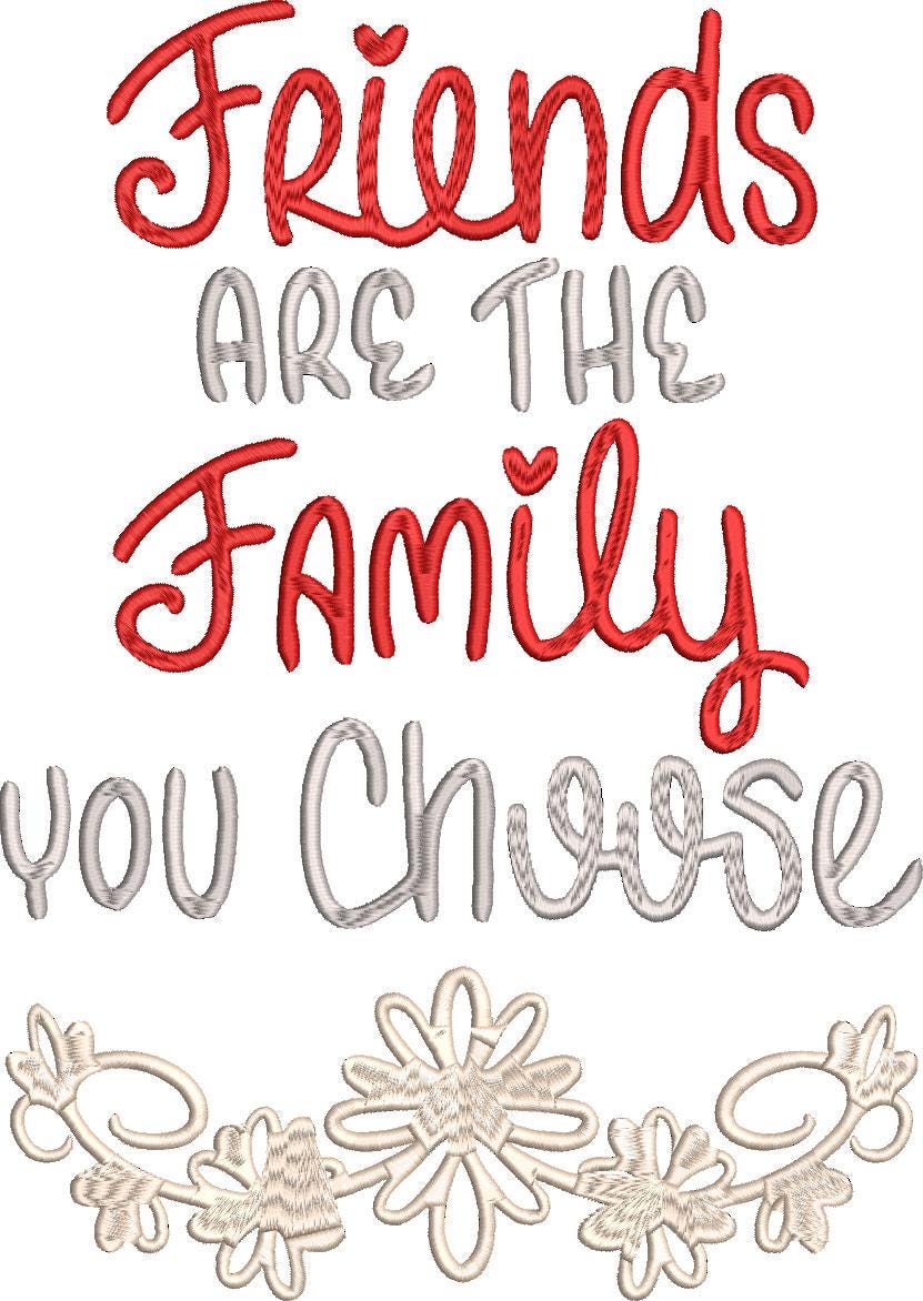 Friendship-inspired Floral Machine Embroidery Designs Iconic Sayings ...